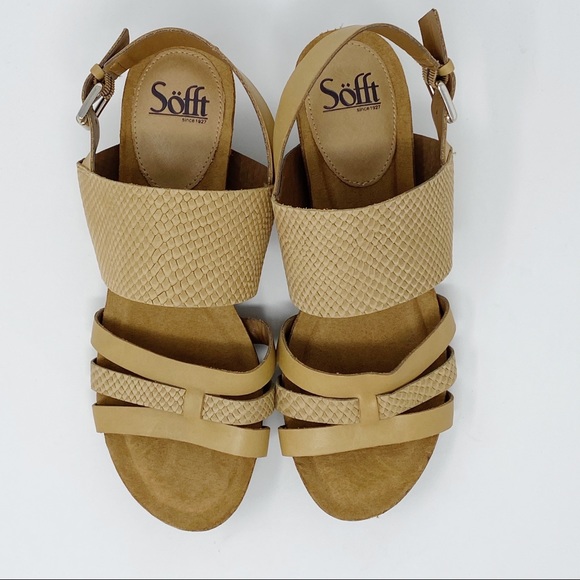 Sofft | Shoes | Sofft Velora Snakeskin Embossed Wedge Sandal | Poshmark